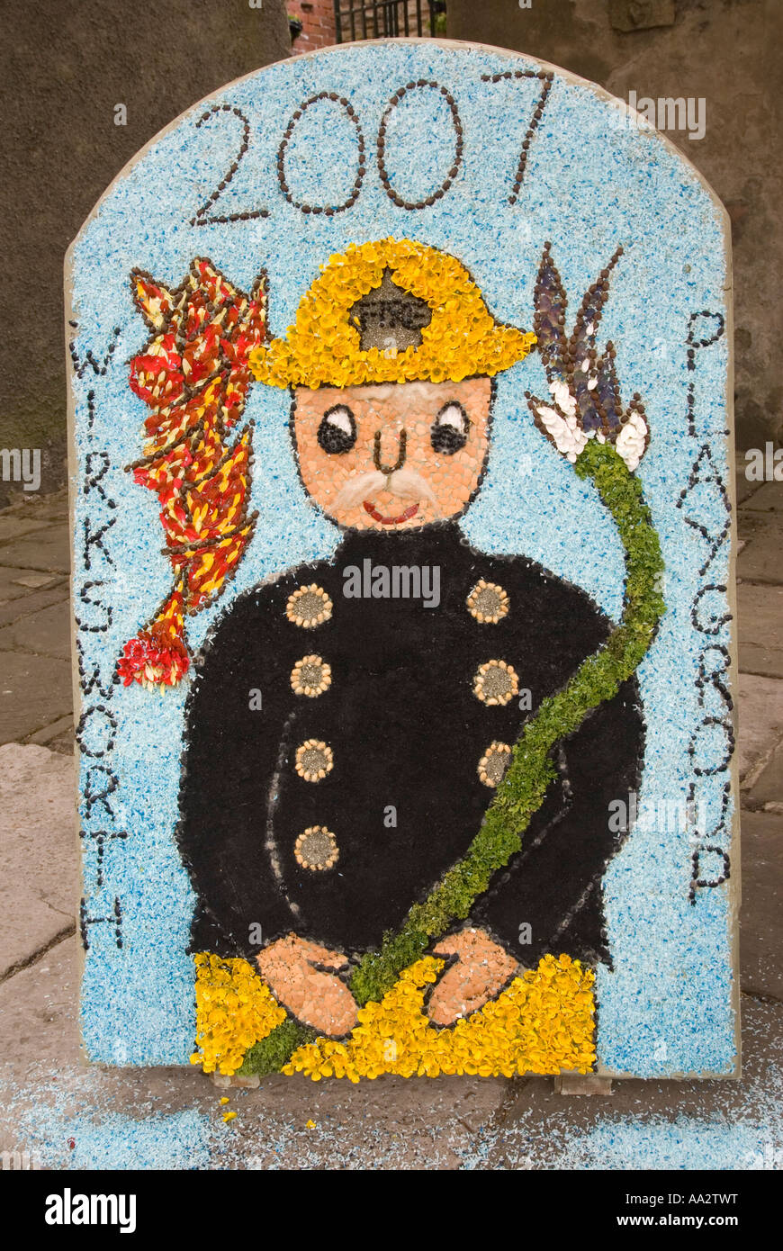 wirksworth well dressing 2007 Stock Photo - Alamy