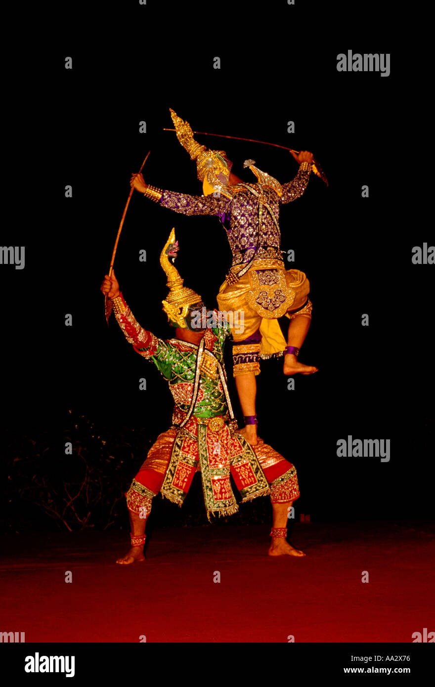 Khon masked dance, Khon dance, Khon dancers, Rose Garden, capital city ...