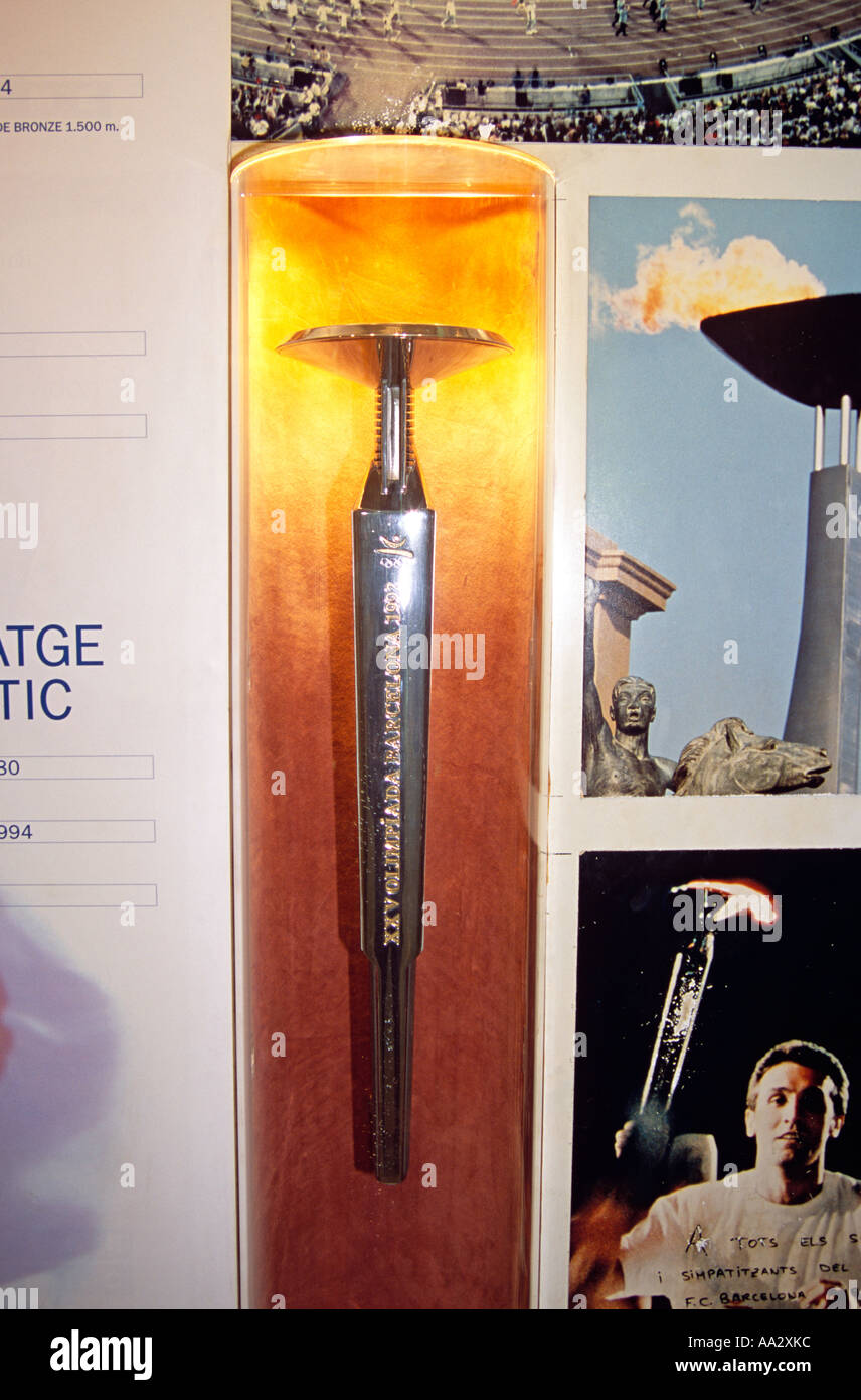 1992 Olympic torch, Nou Camp Stadium, Barcelona Football Club ...