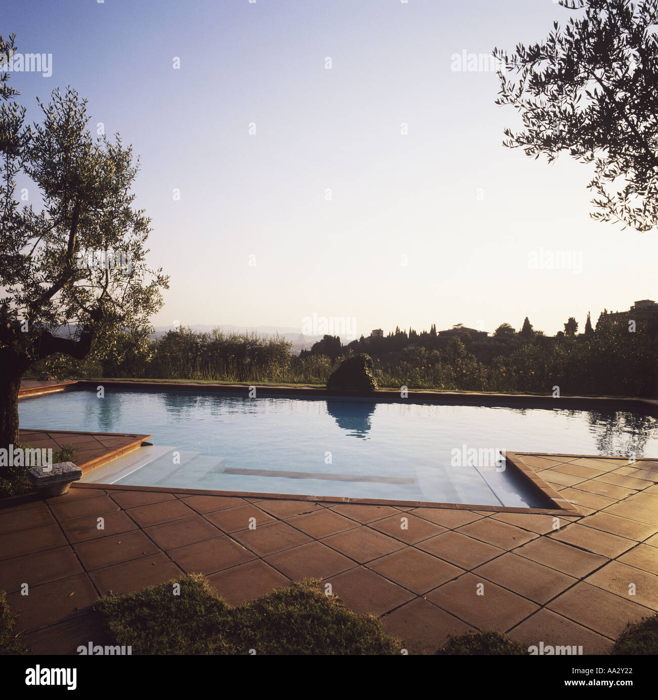 Tuscany Swimming Pool Stock Photo - Alamy