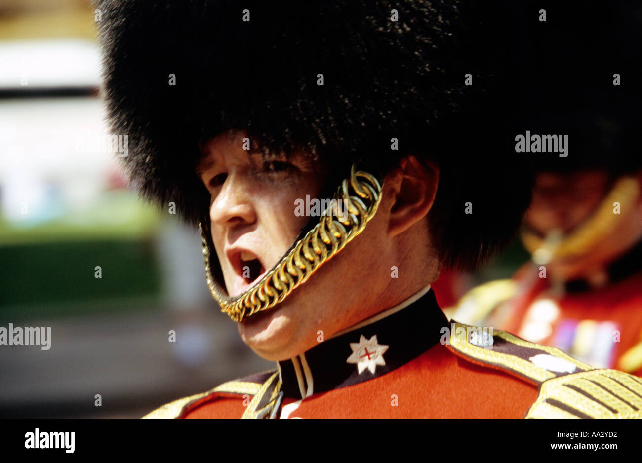 Soldier shouting orders in trooping the colours parade london Stock ...
