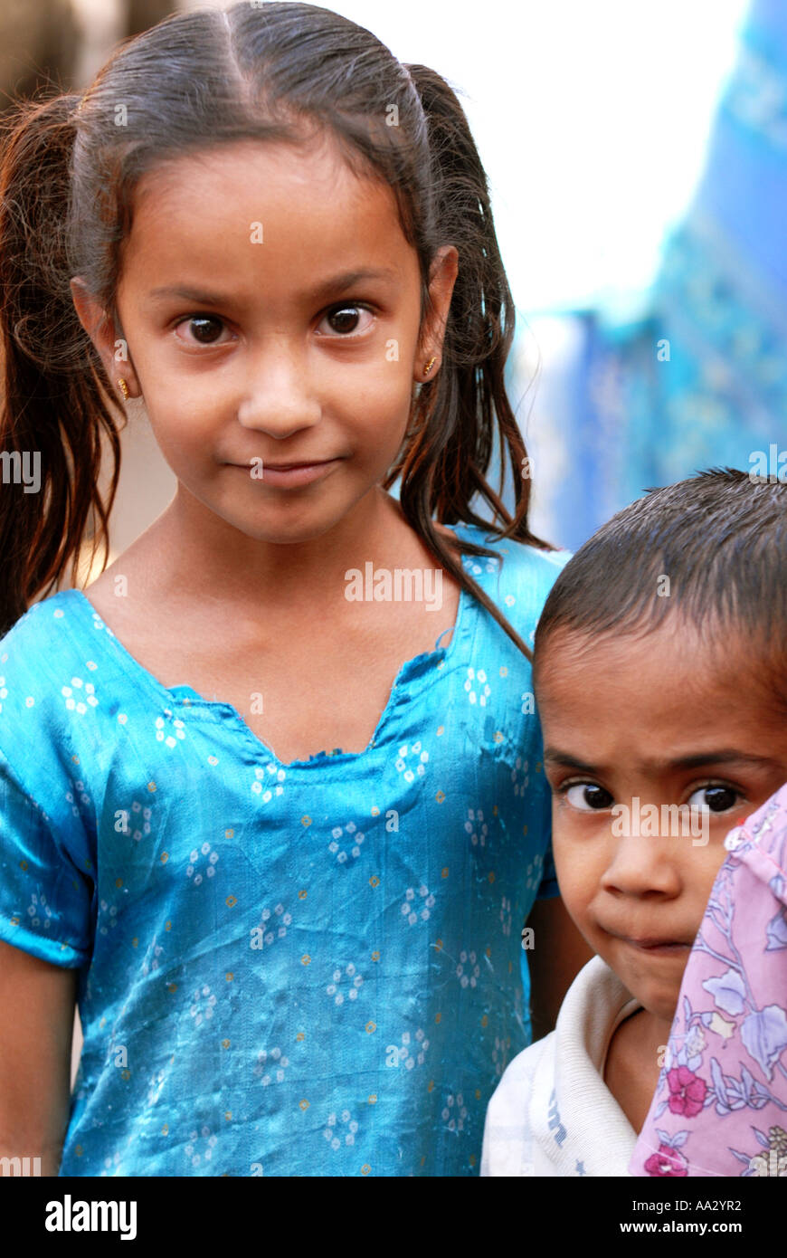 Young girl in Jodhpur the blue city Rajasthan India Stock Photo - Alamy