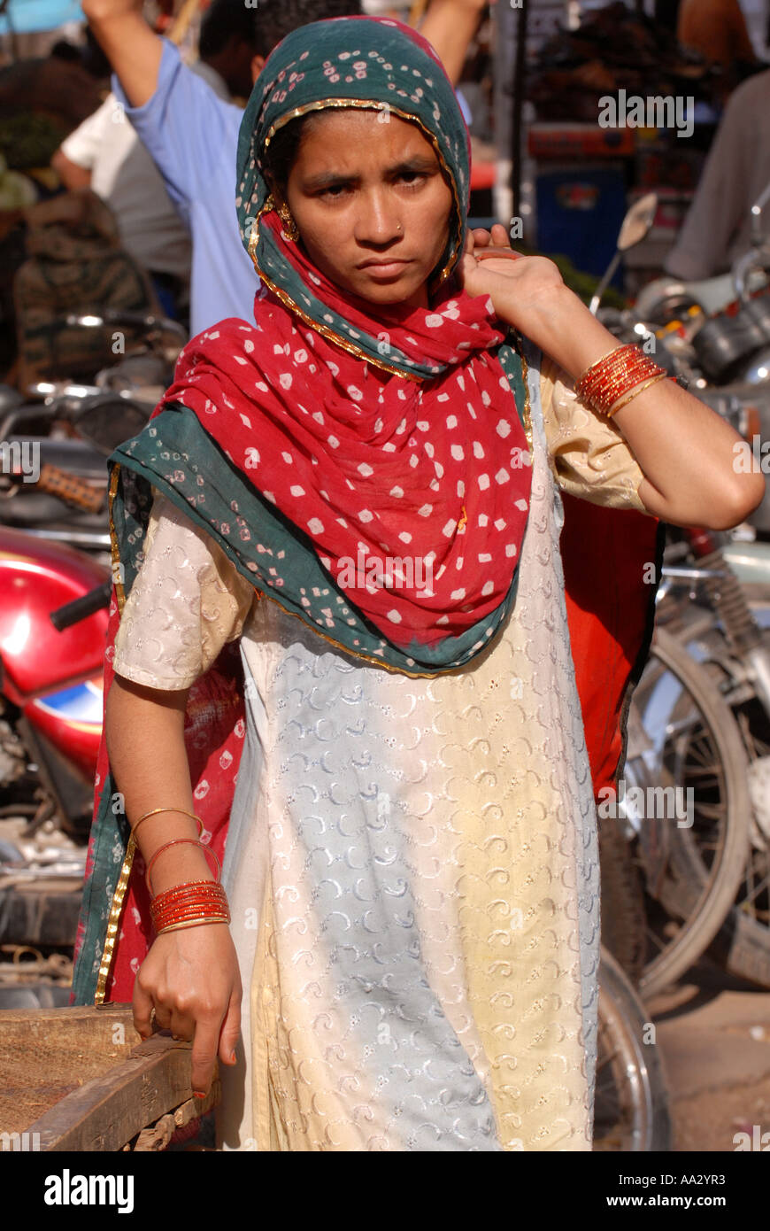 Girl in Jodhpur the blue city Rajasthan India Stock Photo - Alamy