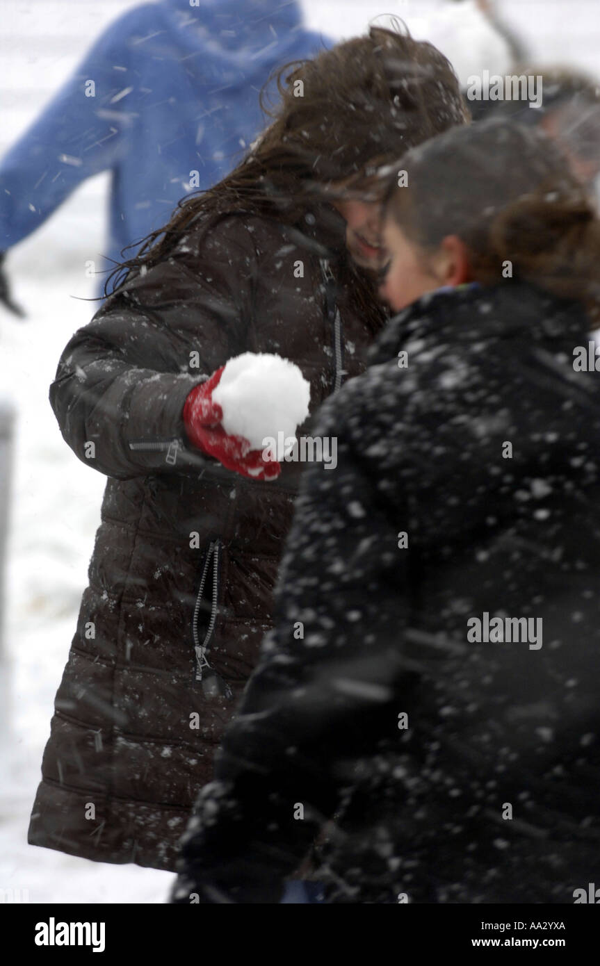 snowball fight snowing snow winter wintry weather cold freezing frozen ...