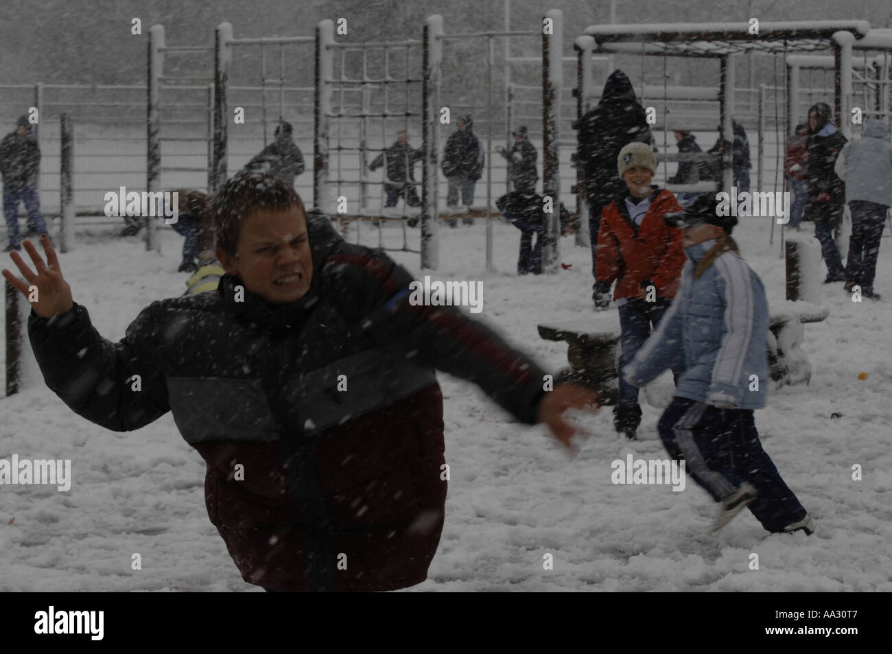 snowball fight snowing snow winter wintry weather cold freezing frozen ...