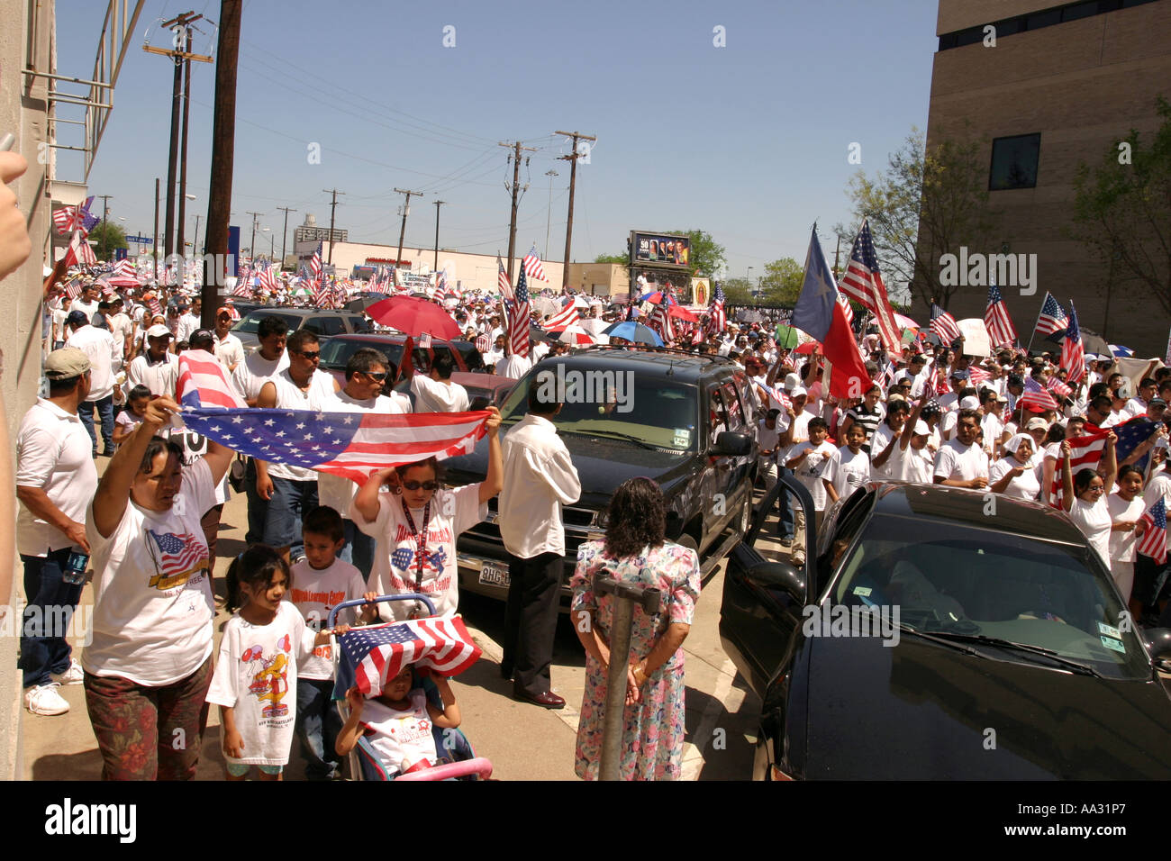 Immigration rally, Dallas, Texas, USA 2006 Stock Photo - Alamy