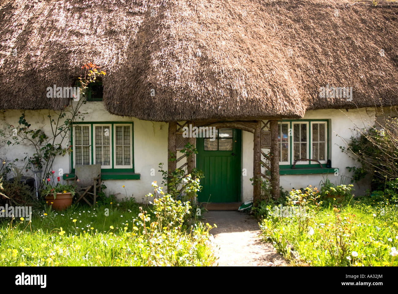 Thatched Cottage, Adare, Co. Limerick, Ireland Stock Photo - Alamy