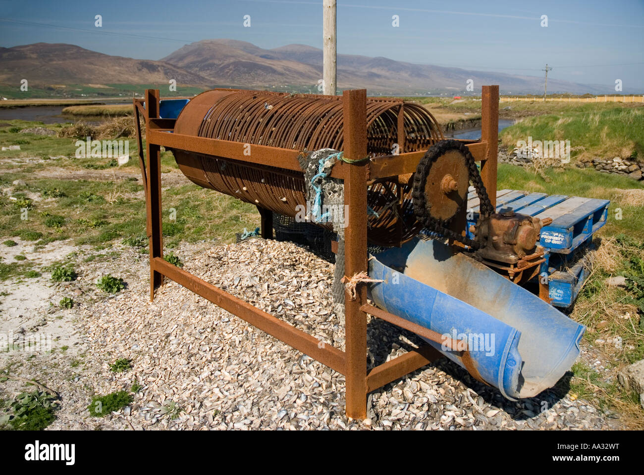 Seashell Separator Machine, Cromane, Co. Kerry, Ireland Stock Photo - Alamy