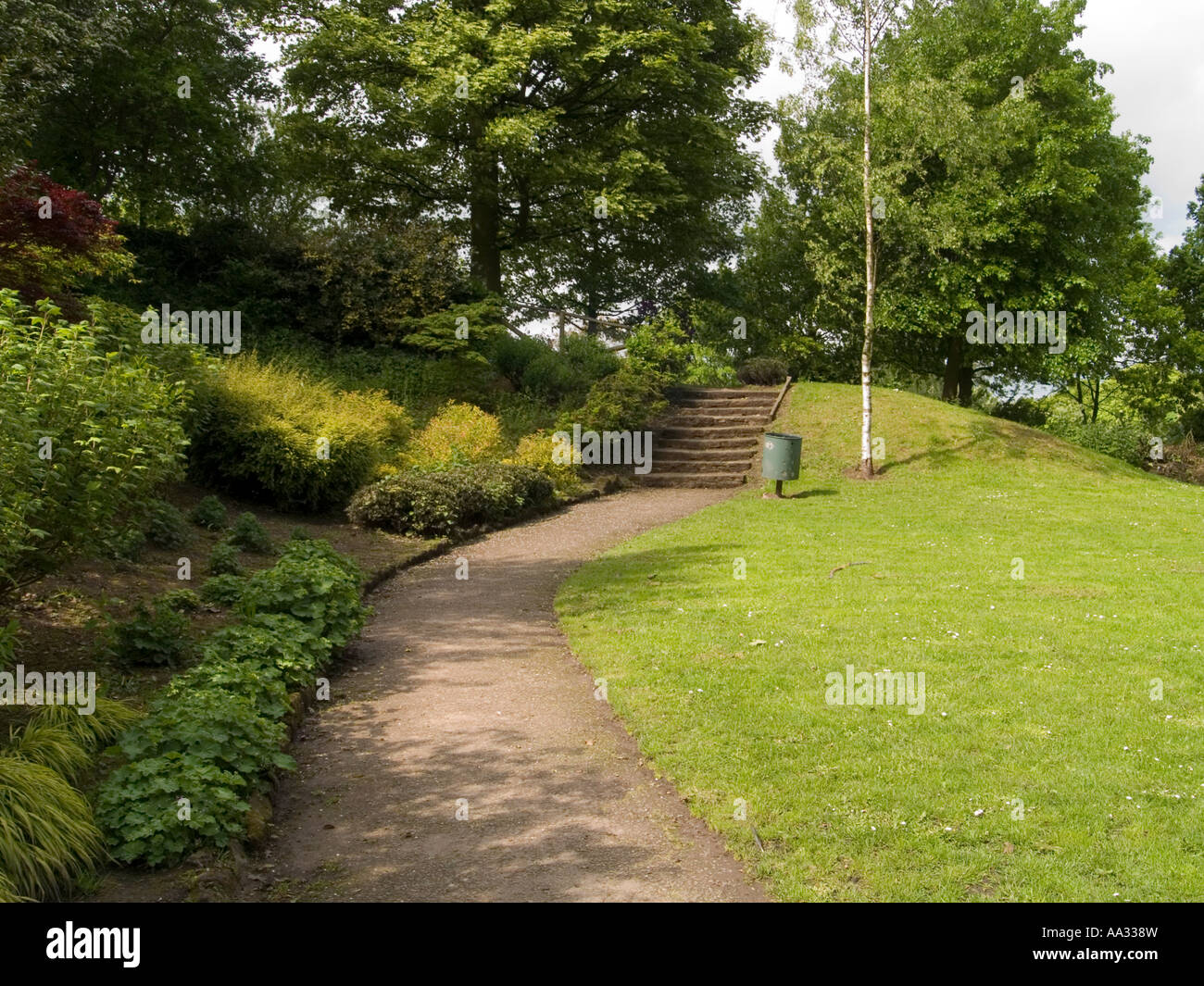 A Path Through the Gardens at Woodthorpe Grange Park, Nottingham UK ...