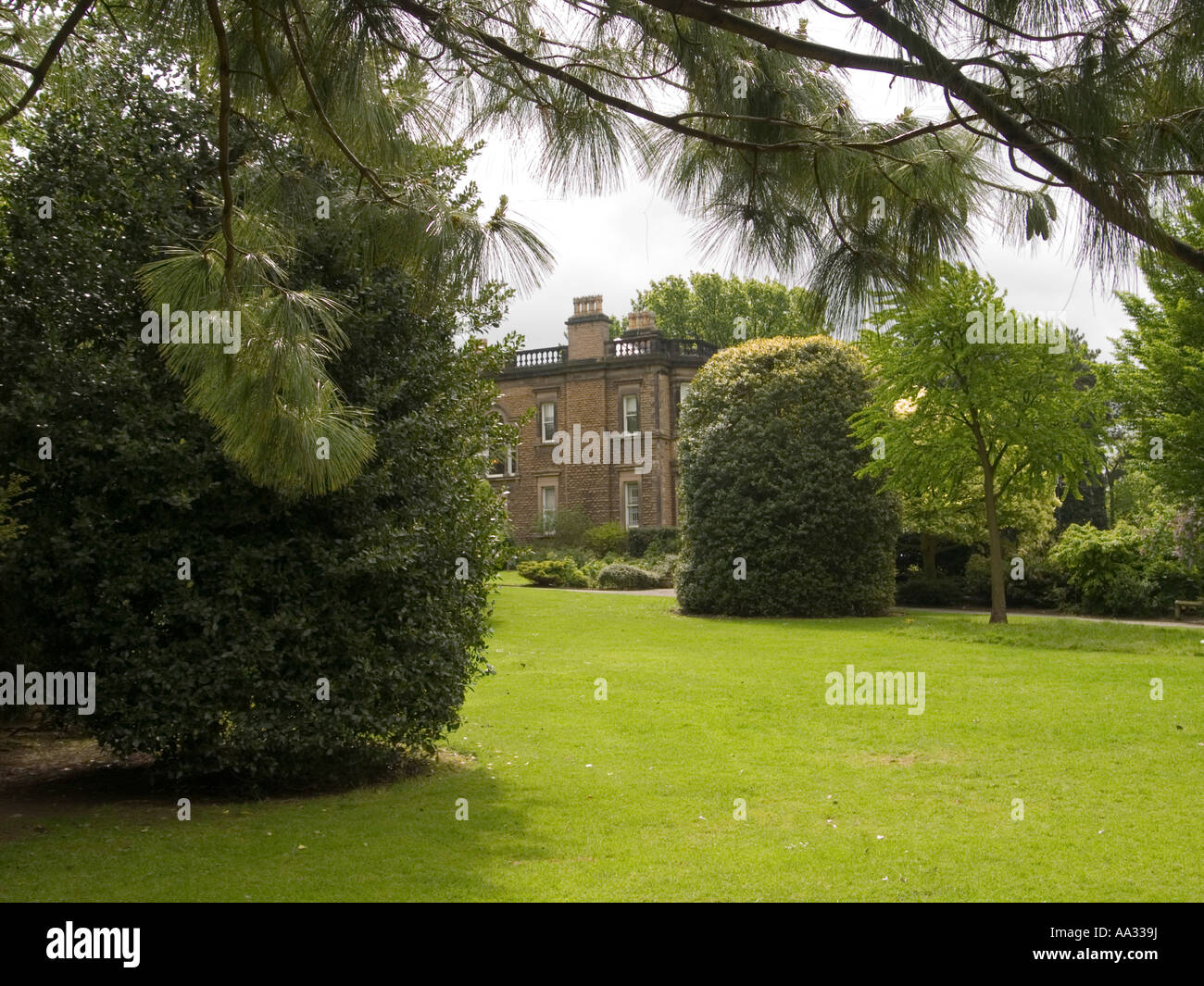 A view through the trees and gardens to Woodthorpe Grange, Woodthorpe ...