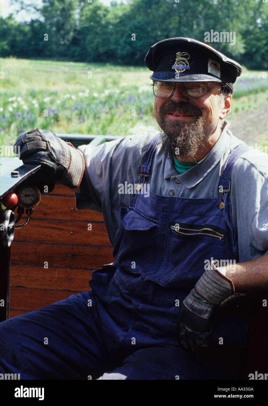 Steam Train Driver at Bressingham in Norfolk Uk Stock Photo - Alamy