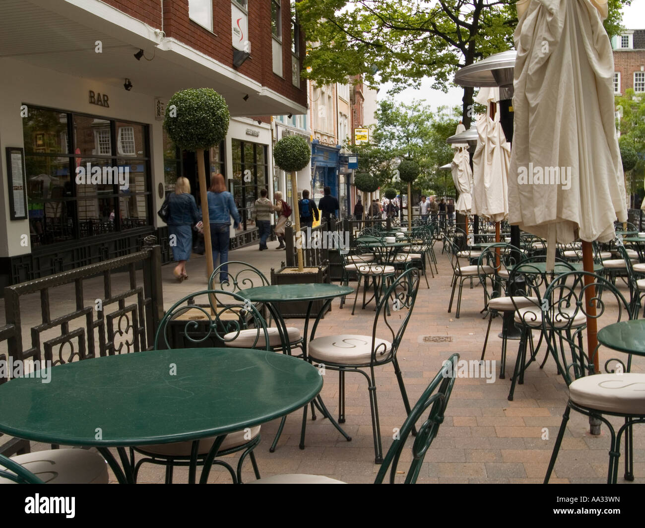 An Outside Seating Area on a Quiet Saturday Afternoon in Chapel Bar ...