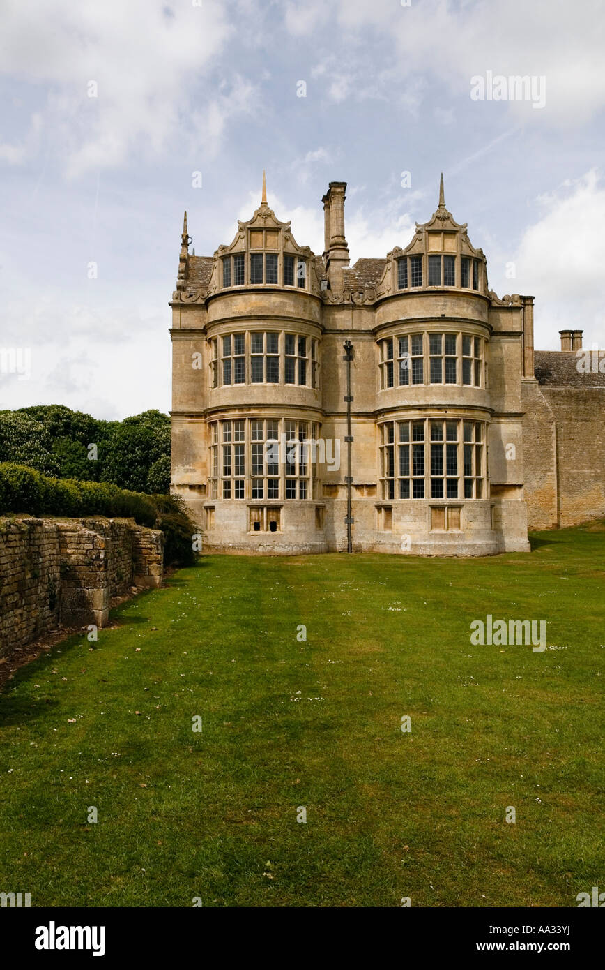 Kirby Hall View of the Elizabethan Bay Windows from the Kitchen Garden ...