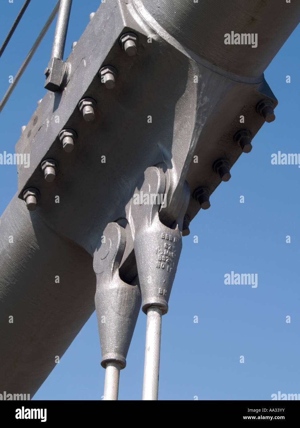 Close Up Detail of the Humber Bridge Stock Photo - Alamy