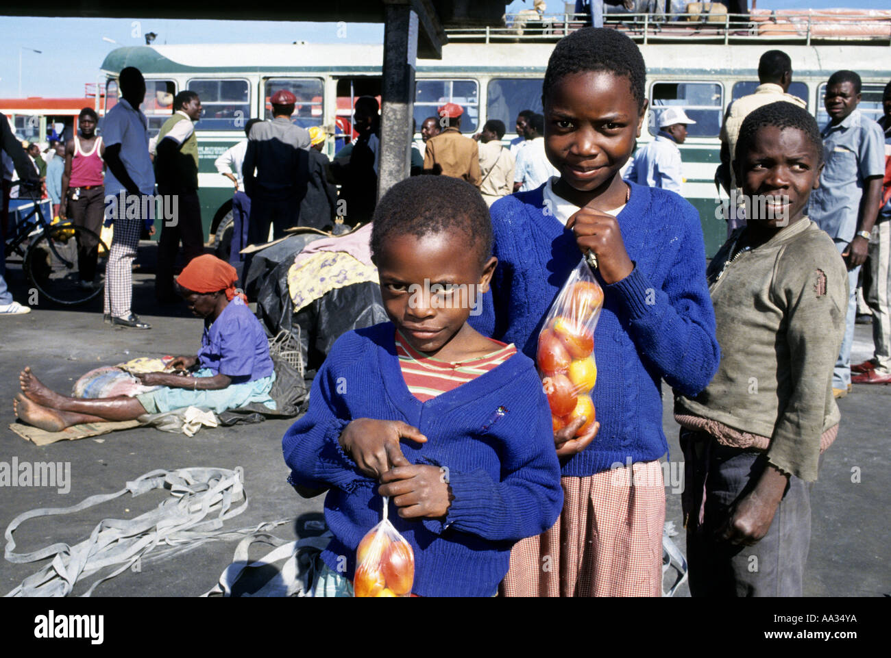 Street Children Selling