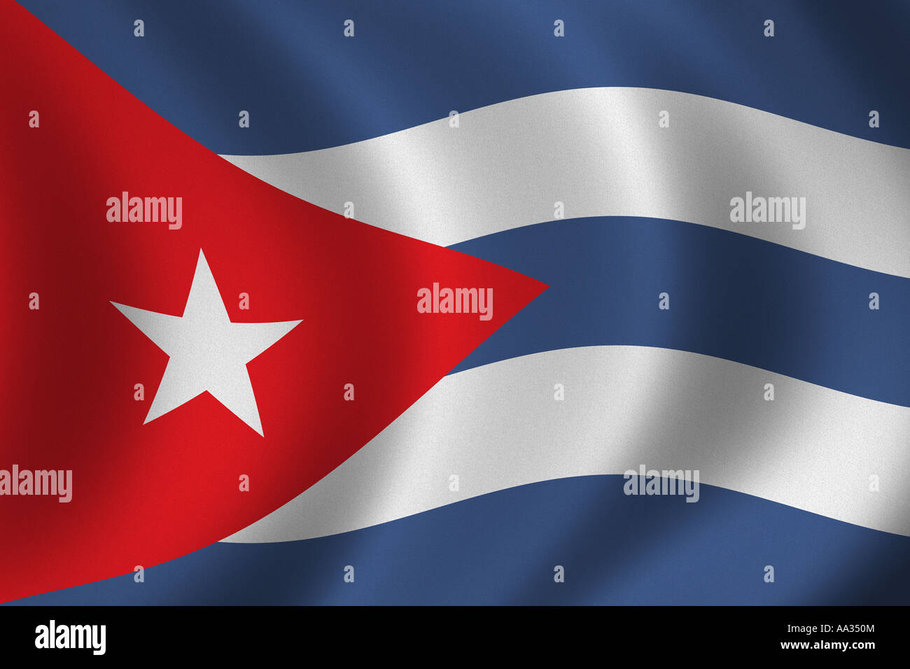 Flag of Cuba waving in the wind Stock Photo - Alamy