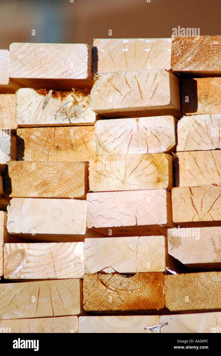 Lumber and pre build joists for new home construction Stock Photo - Alamy
