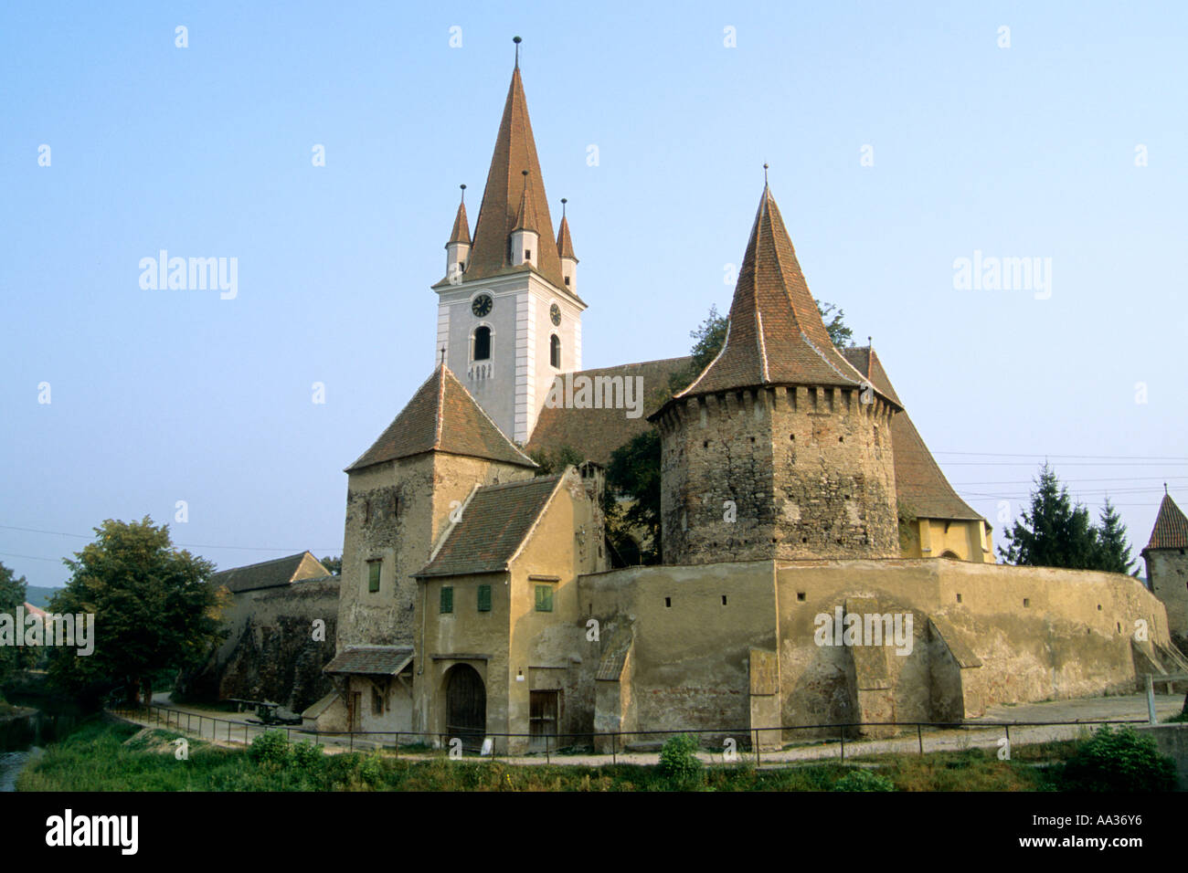 Romania Cristian typical Transylvanian fortified church Stock Photo - Alamy