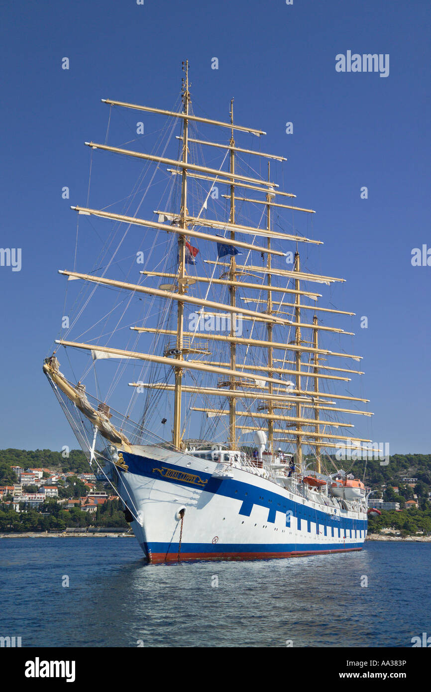 Five Masted Barque Hvar Island Dalmatia Croatia Stock Photo - Alamy