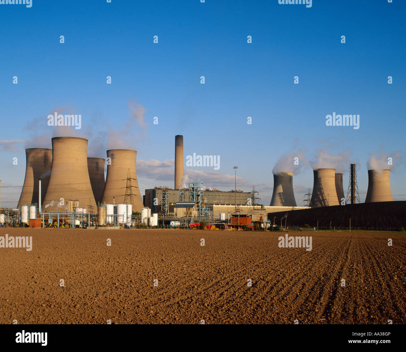 Coal Fired "Power Station" Fiddlers Ferry Cheshire England Stock Photo ...