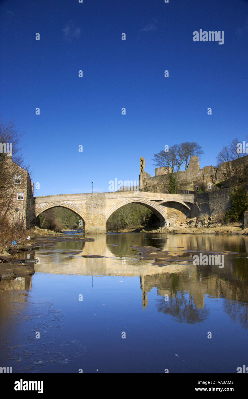 Bridge over the River Tees at Barnard Castle Stock Photo - Alamy