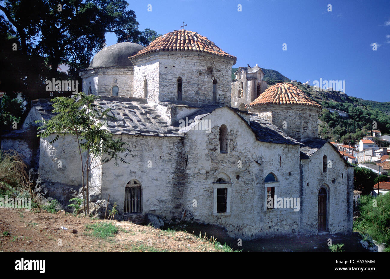 Church in Samos, Dodecanese Greece Stock Photo - Alamy