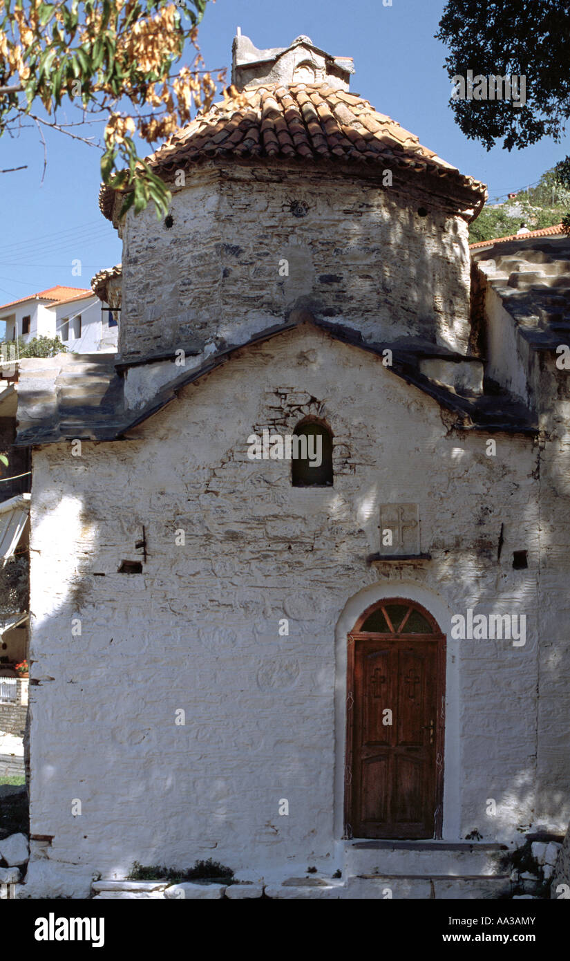 Church in Samos, Dodecanese Greece Stock Photo - Alamy