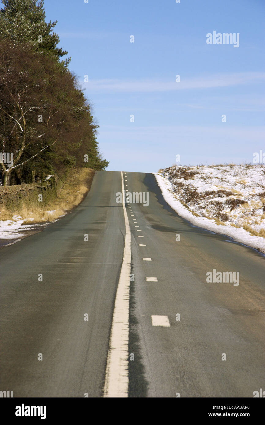 County lane in winter, Yorkshire, UK Stock Photo - Alamy