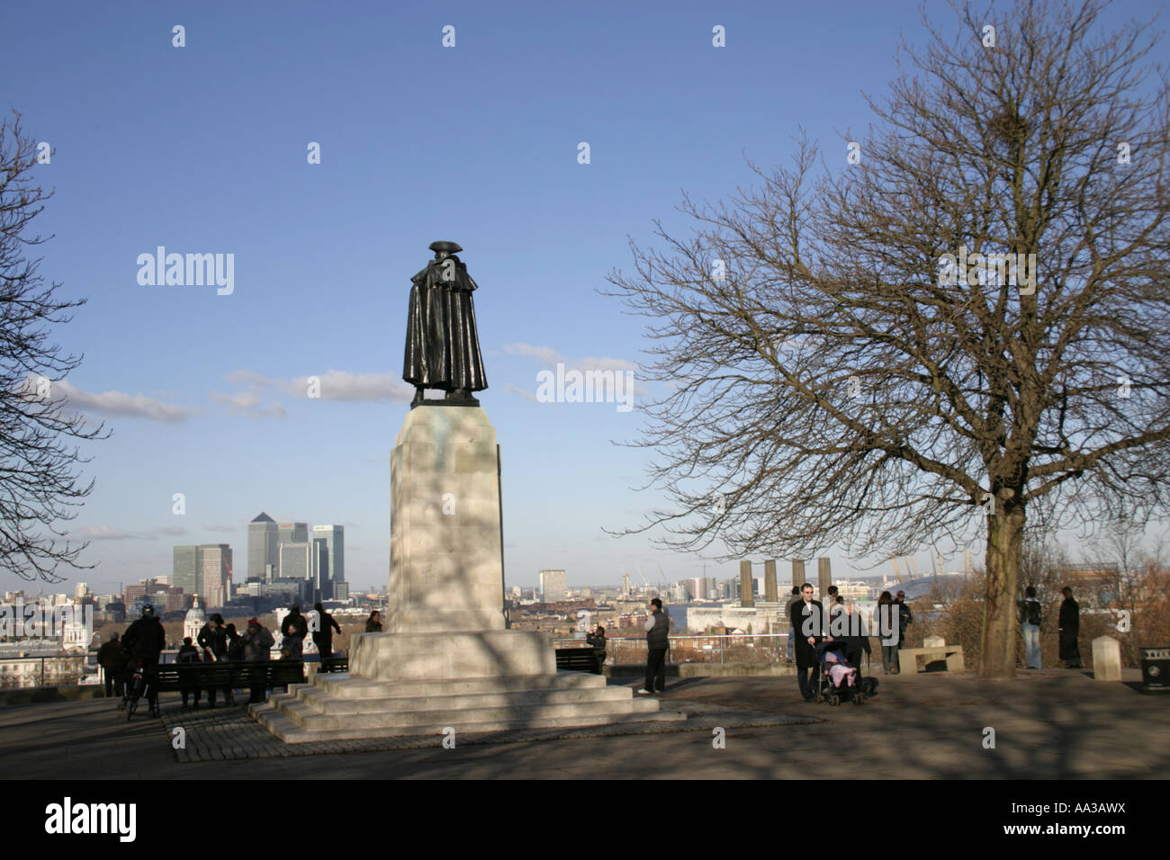 The General Wolfe statue, Greenwich Park, London, England uk gb Stock ...