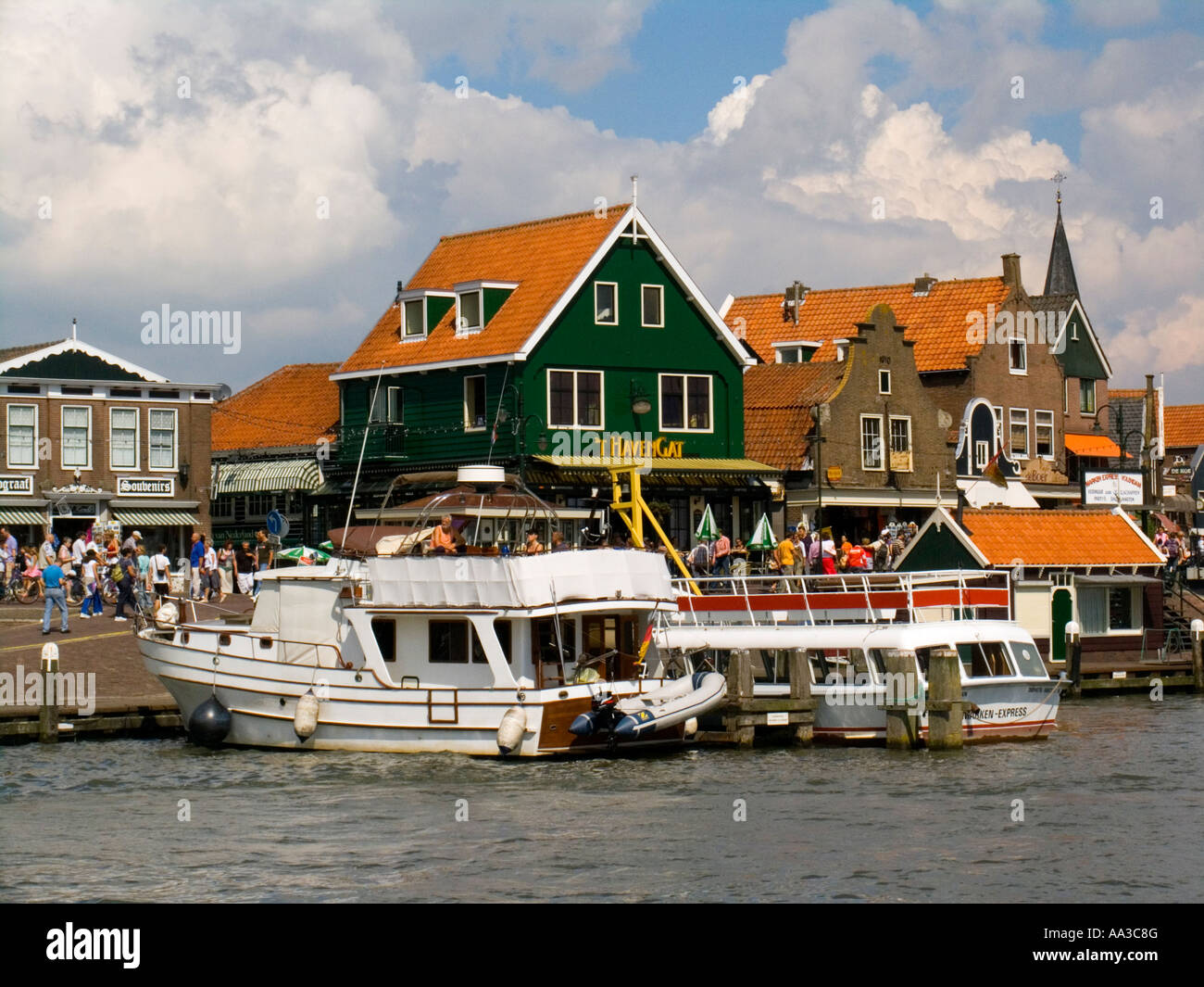 Volendam fishing village harbour The Netherlands Stock Photo - Alamy