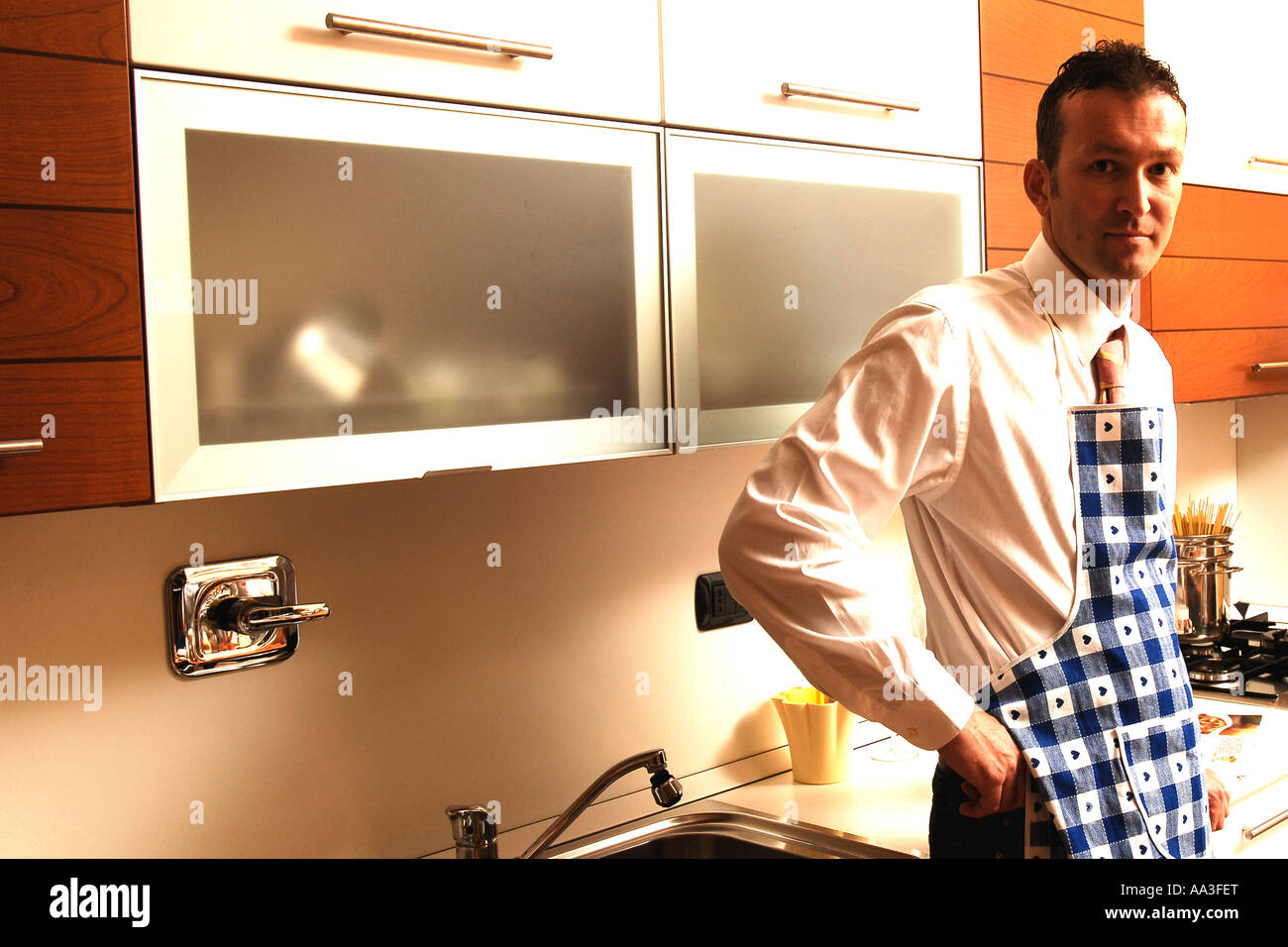 single in the kitchen Stock Photo - Alamy