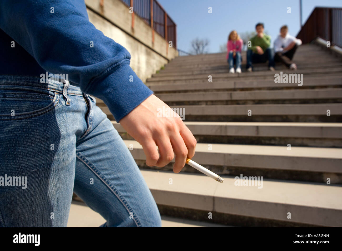 young people smoking Stock Photo - Alamy