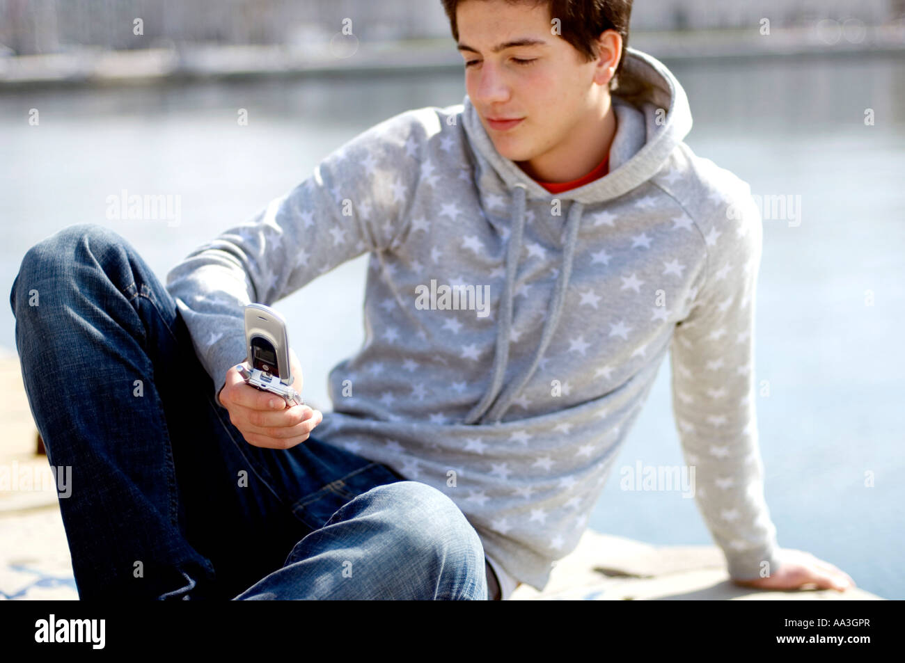 young man mobile Stock Photo - Alamy
