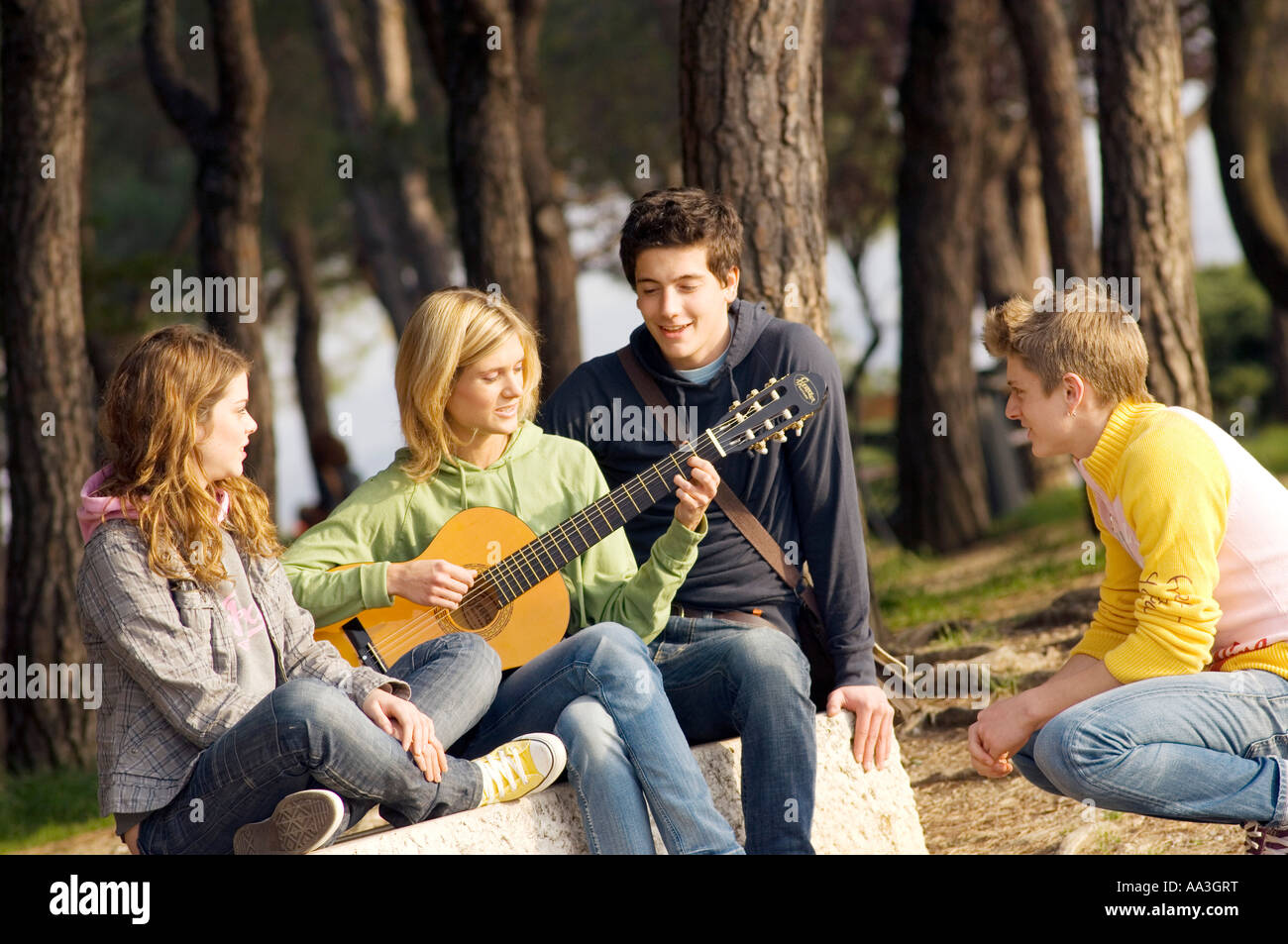 young people outdoor Stock Photo - Alamy