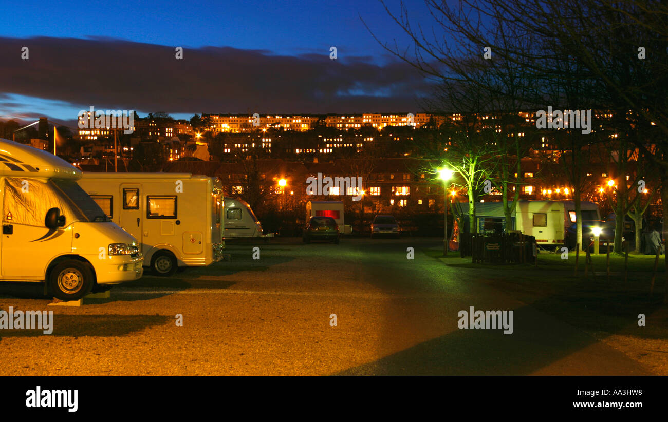 Caravan site night hi-res stock photography and images - Alamy