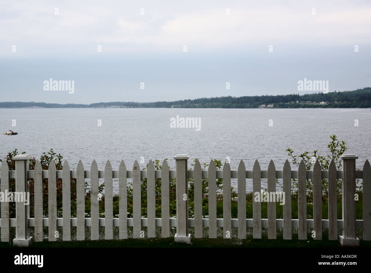 Fence by Ocean Stock Photo - Alamy