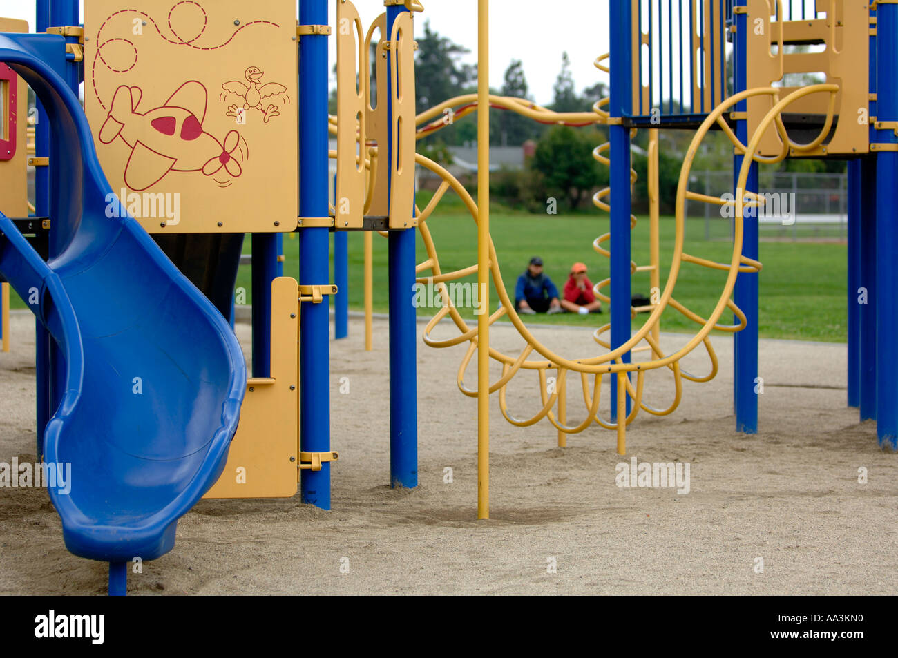Jungle Gym in Playground Stock Photo - Alamy