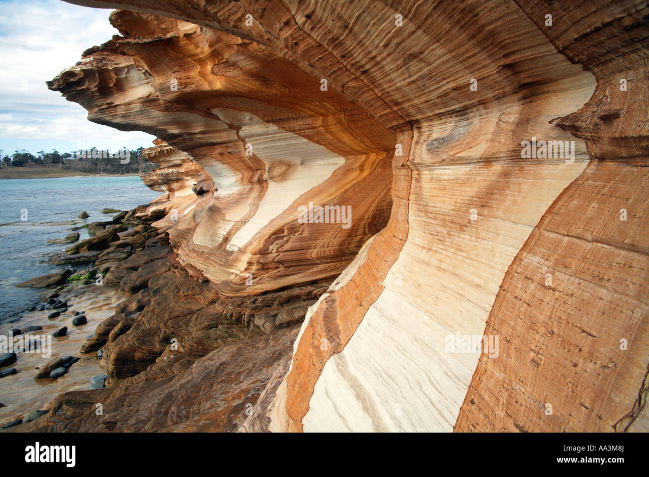 The Painted Cliffs, Maria Island, Tasmania Stock Photo - Alamy