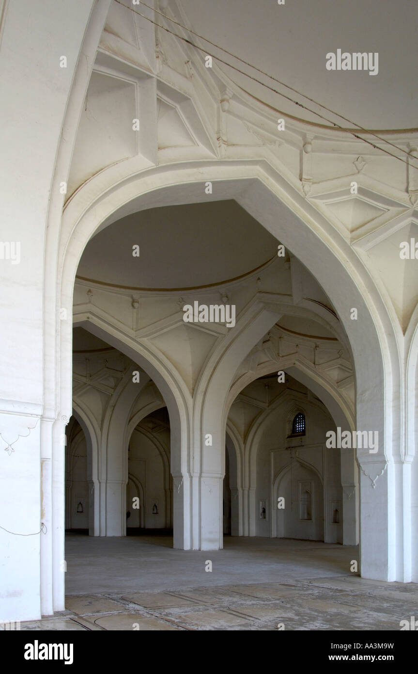 Pointed arches of Jumma Masjid prayer hall Bijapur Karnataka South ...
