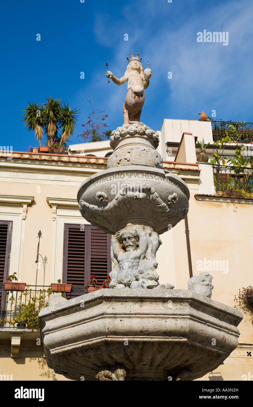 Centaur fountain at Piazza Duomo which is the emblem of the city of ...