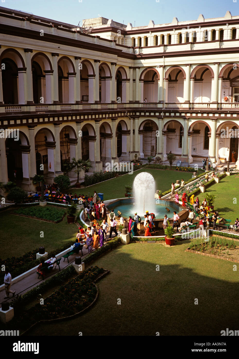 India Calcutta Indian Museum quadrangle Stock Photo - Alamy