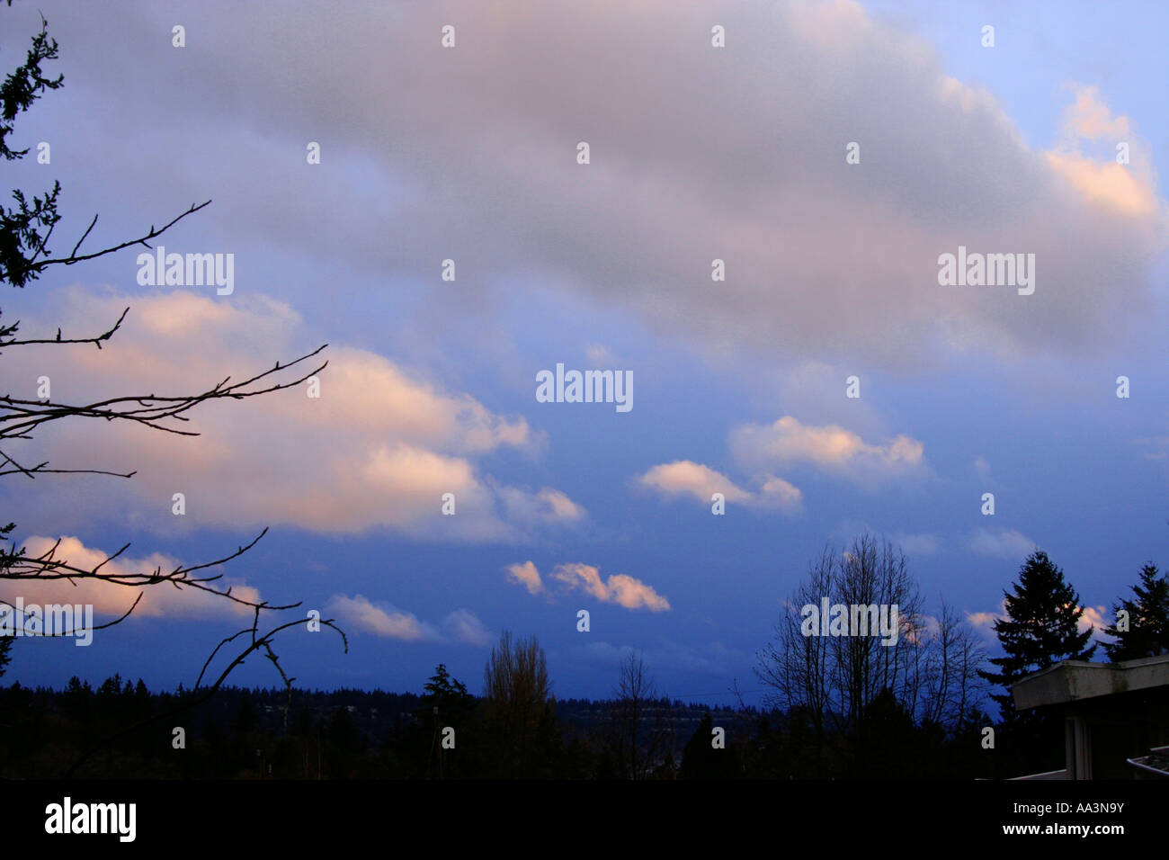 Storm Clouds over Seattle Washington USA Stock Photo - Alamy