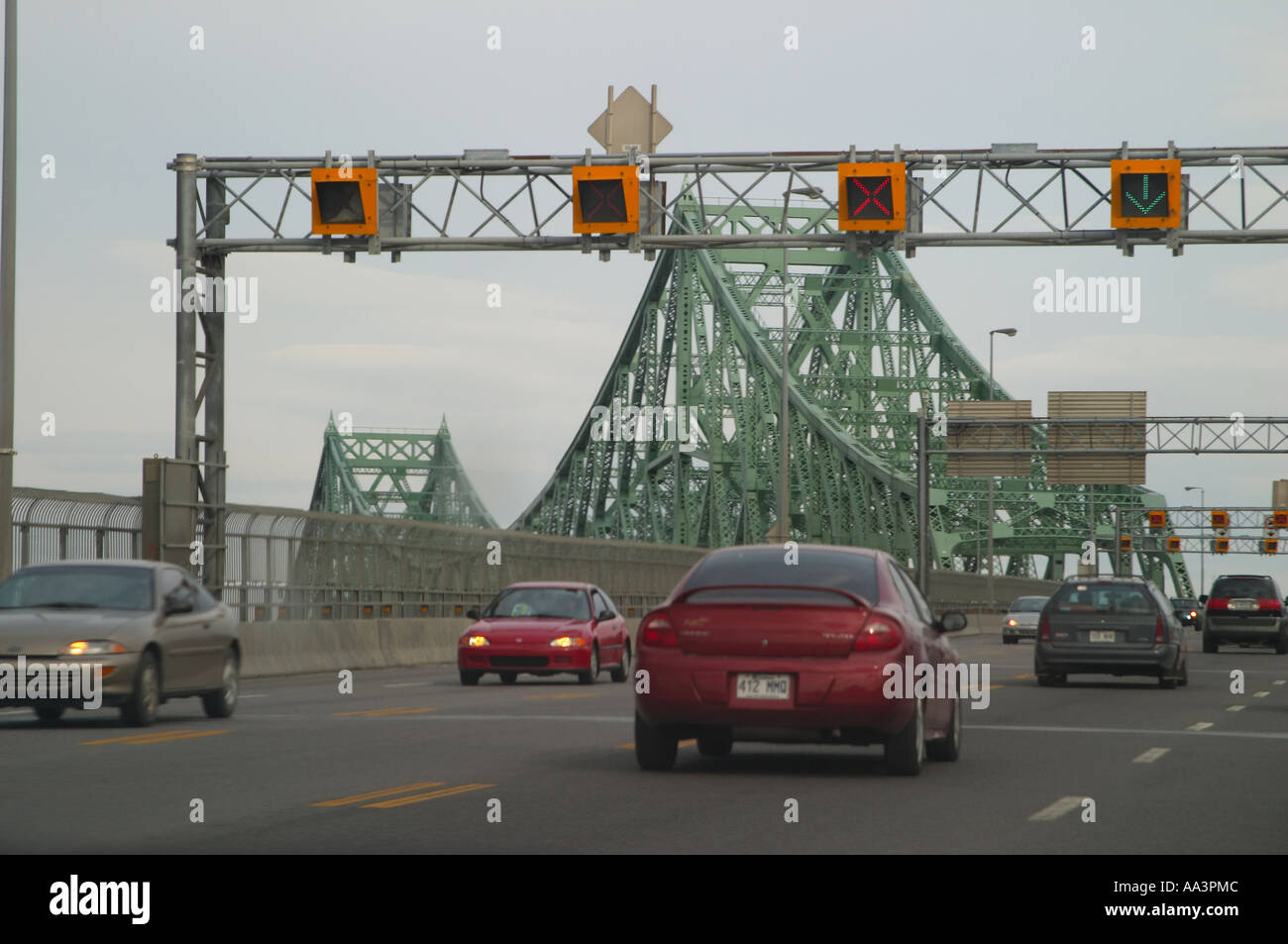 bridge tower Montreal Canada river port city park old Stock Photo - Alamy