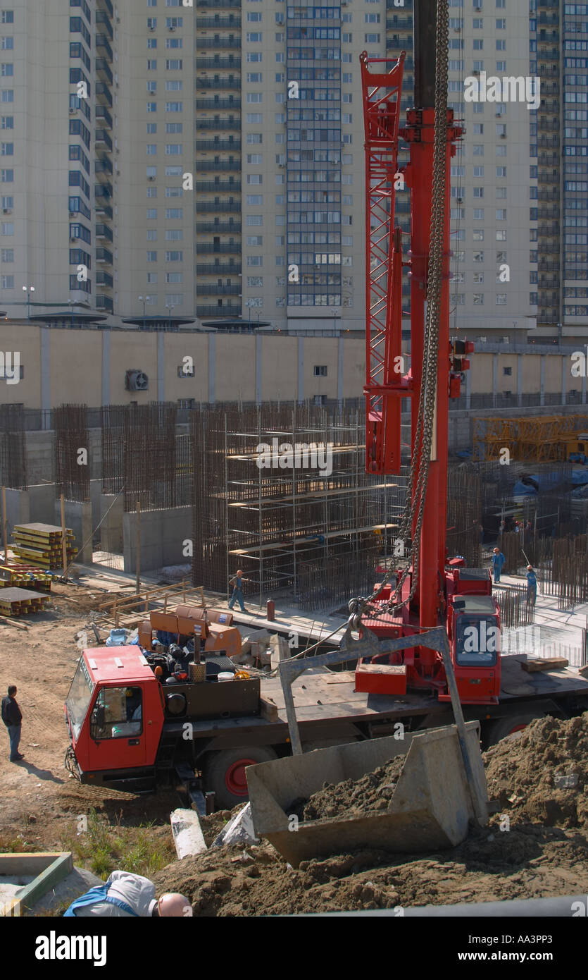 Modern house-building boom in Moscow Stock Photo - Alamy