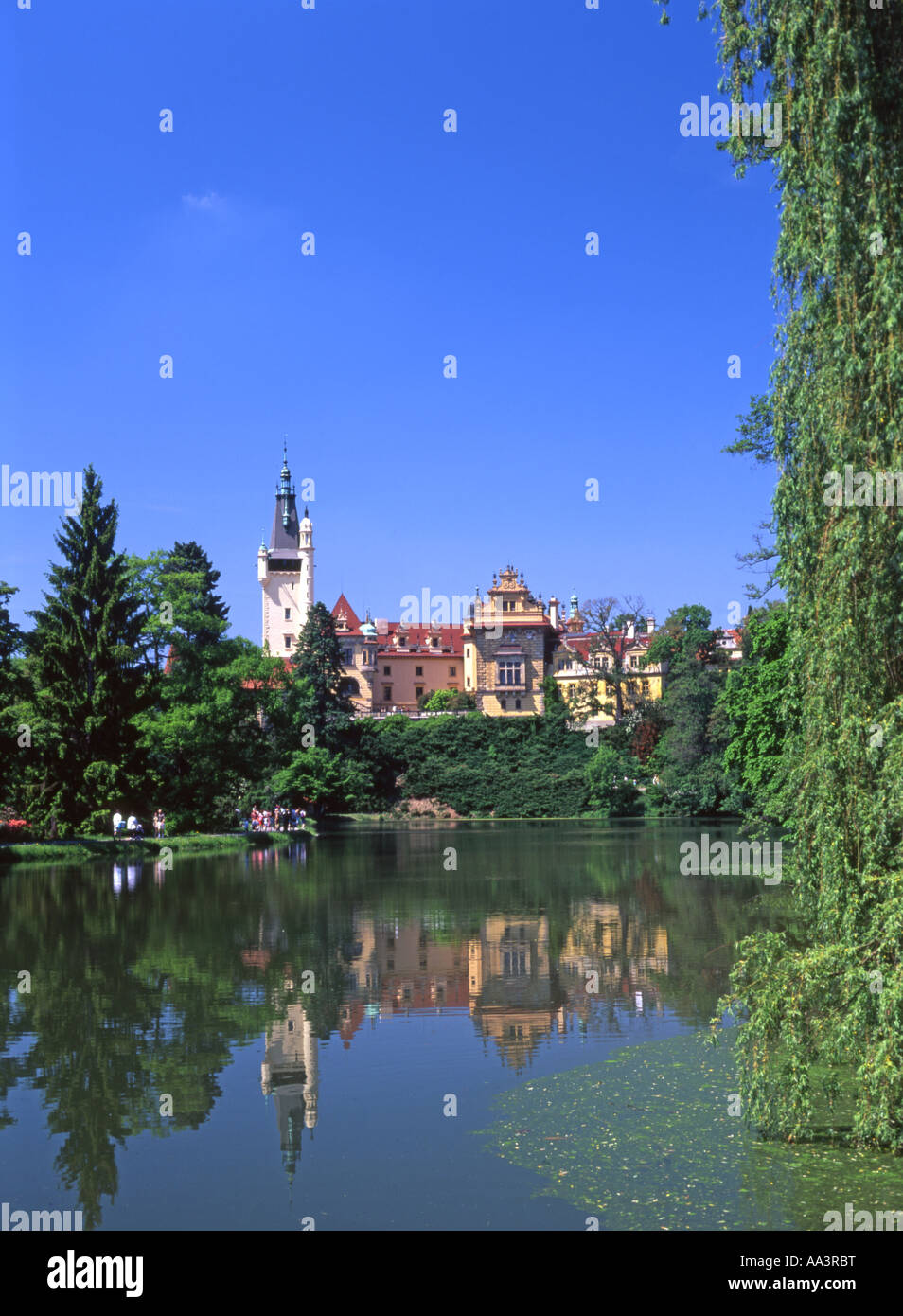 Pruhonice, Prague, Czech Republic. Neo renaissance Zamek (castle) in ...