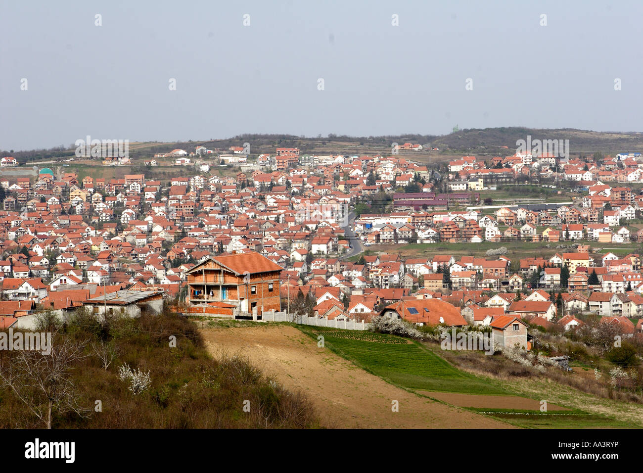 unplanned and unregulated housing development Belgrade Serbia Stock ...