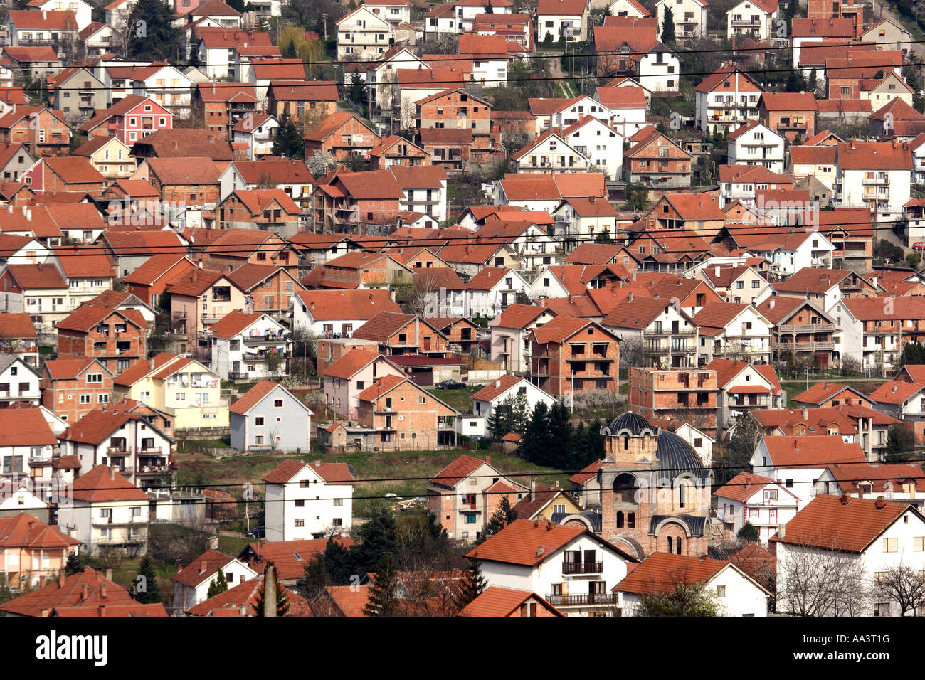 unplanned and unregulated housing development Belgrade serbia Stock ...