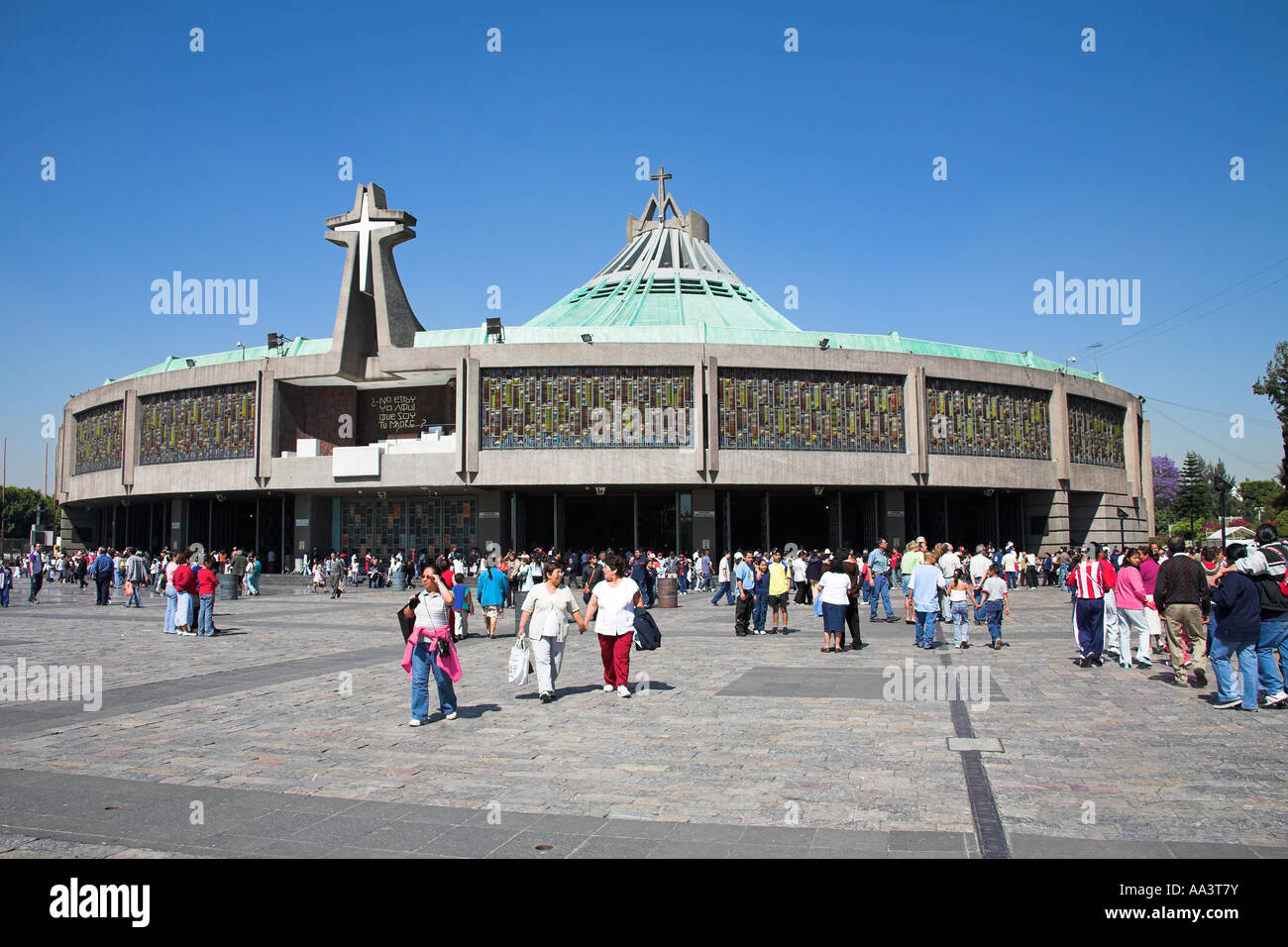 Basilica de Nuestra Senora de Guadalupe, Our Lady of Guadalupe, Mexico City, Mexico Stock Photo ...