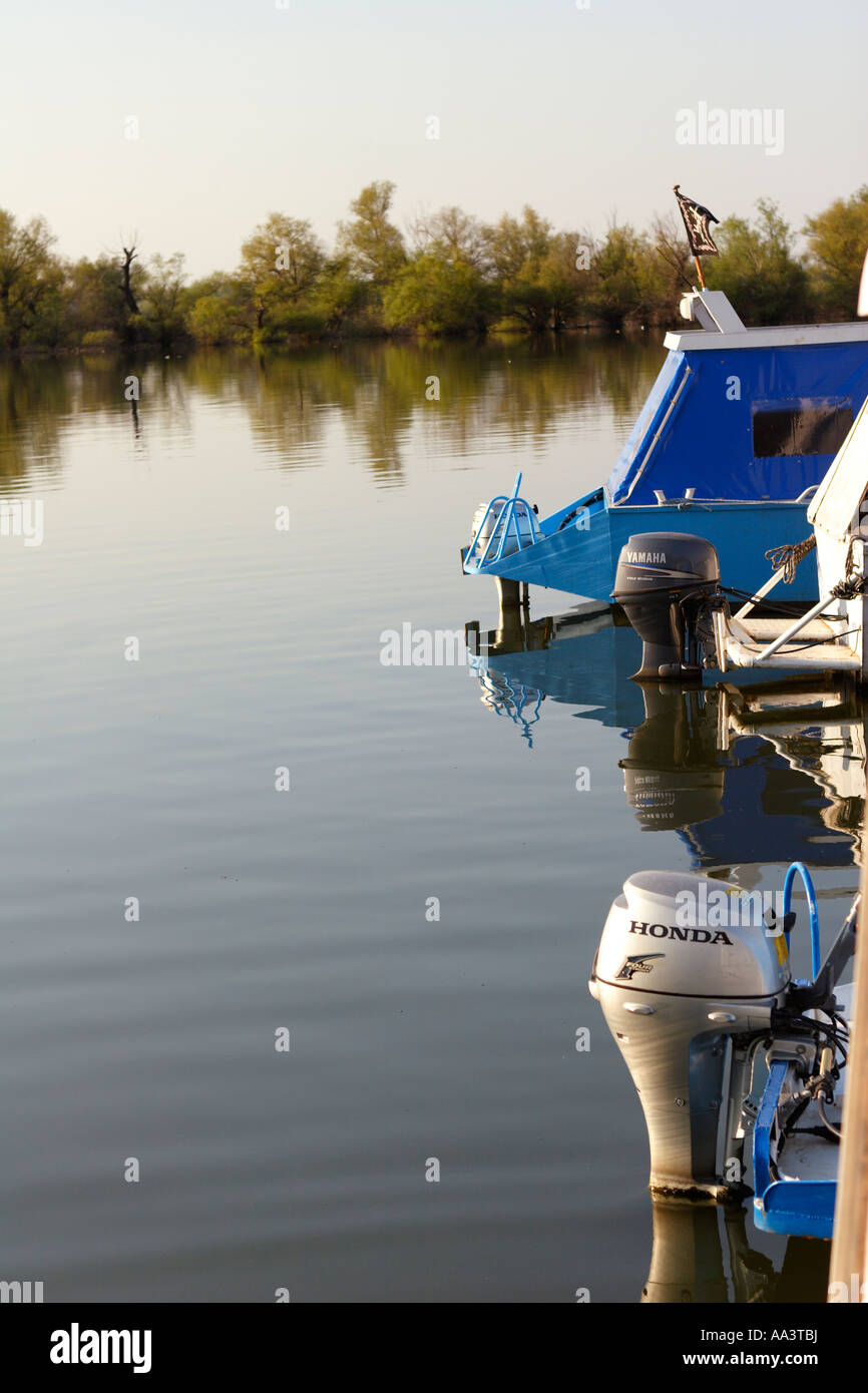outboard engine on boat Marina Belgrade Serbia Stock Photo - Alamy