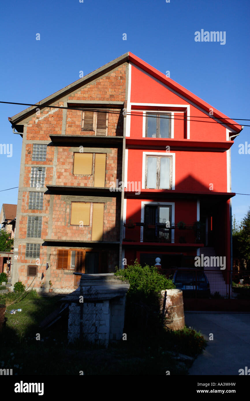 Contrast unfinished house painted house hi-res stock photography and ...